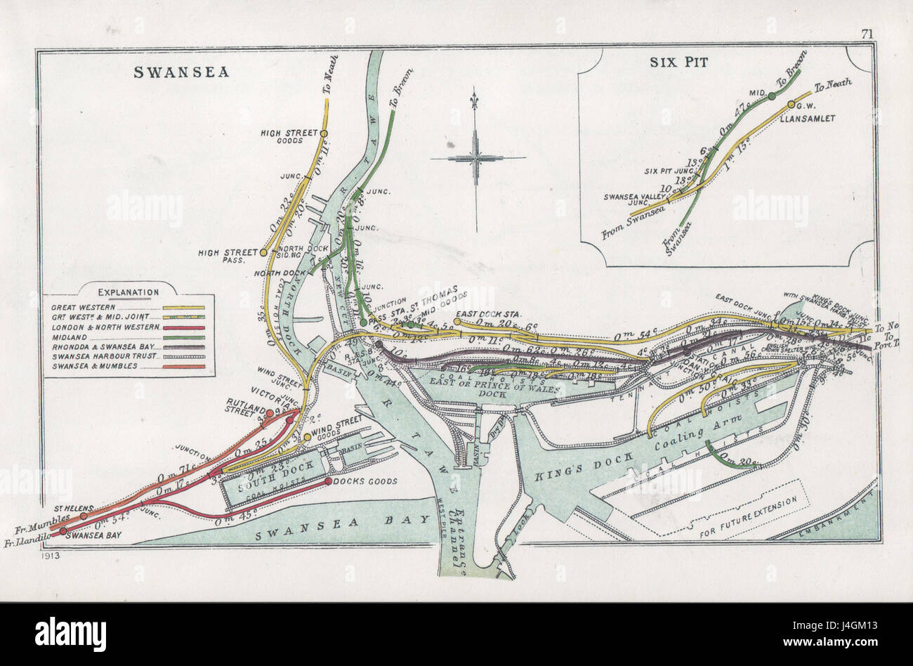 Map of swansea hi-res stock photography and images - Alamy