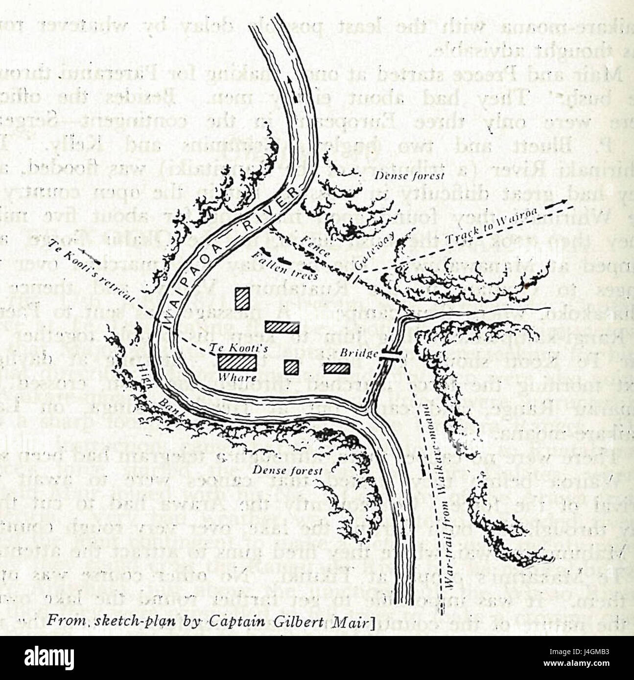 Te kooti's camp on the waipaoa river Stock Photo - Alamy