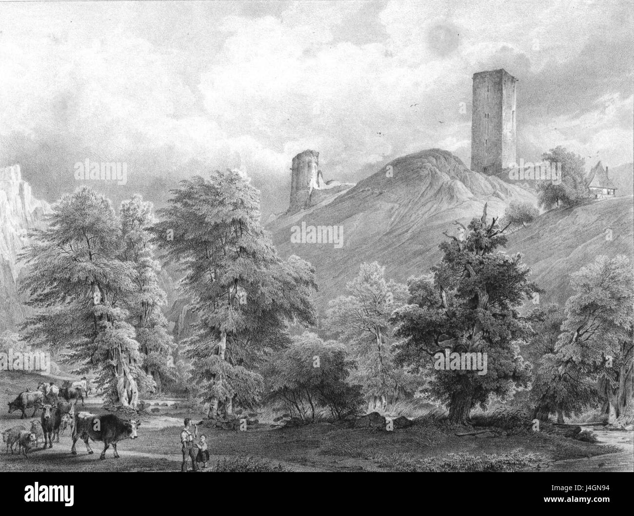 Ruine der Burg Sponheim refers to the ruins of Sponheim Castle located ...