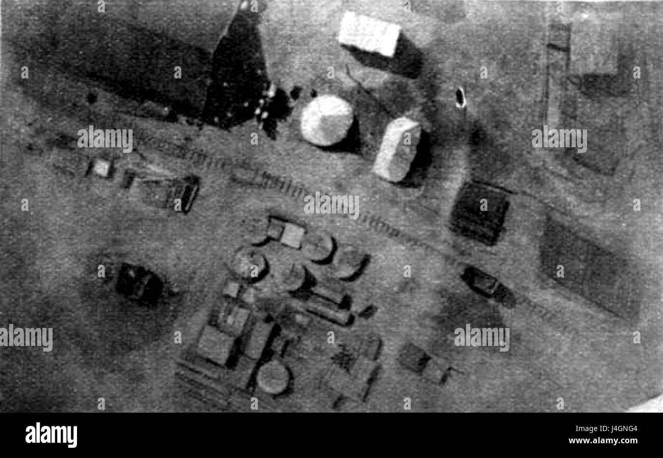 Squadron headquarters. An air photograph by Major Elsdale in 1886 of ...