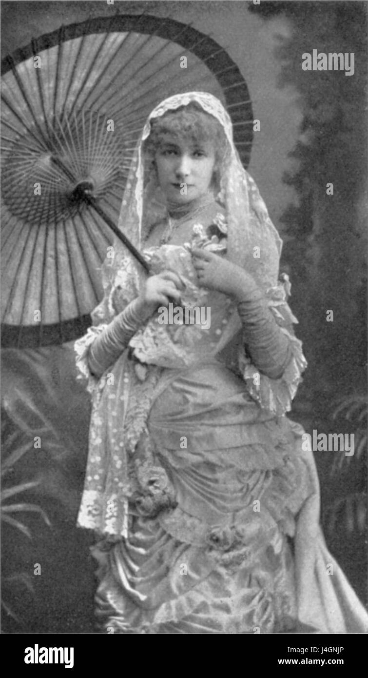 Sarah Bernhardt is depicted in the role of 'La Dame aux CamÃ©lias' (The ...