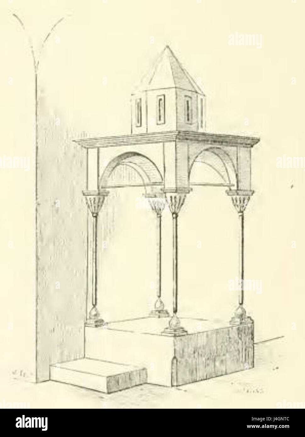 This refers to a Georgian royal canopy, a piece of regal furniture or ...