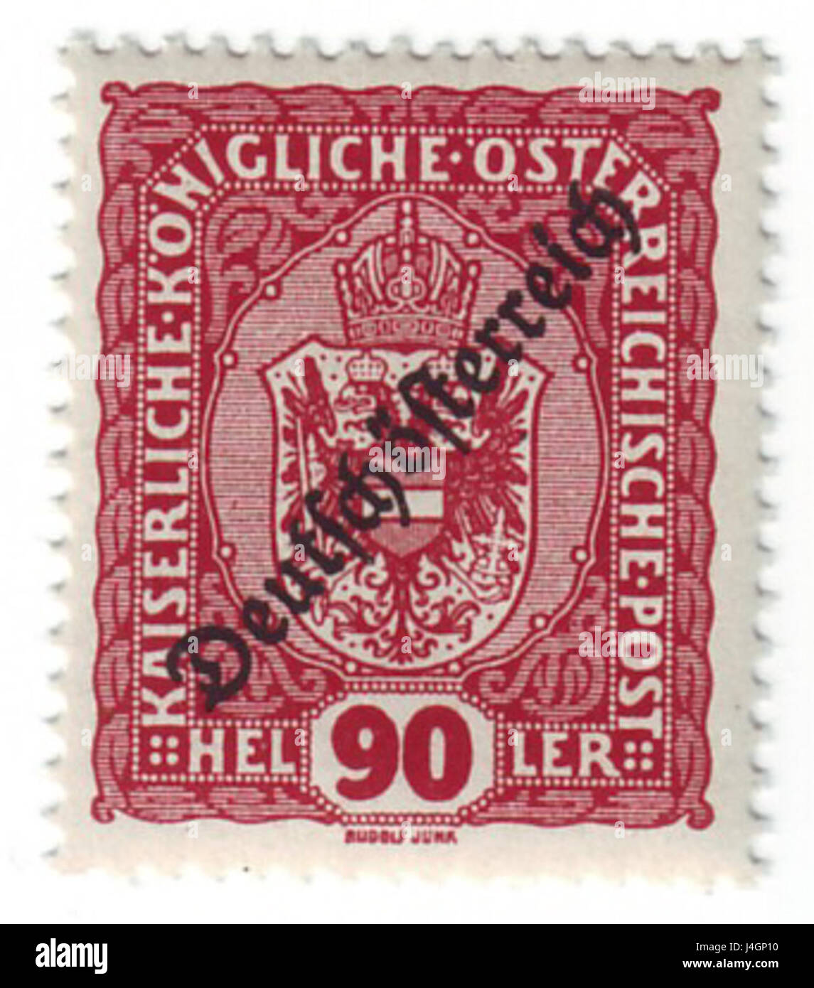 This 1918 Austrian stamp features significant historical symbolism from ...