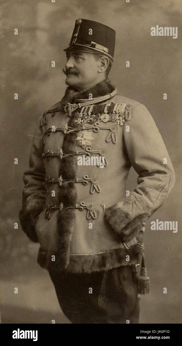 A photograph from 1910 featuring Tamasy Arpad FZM (Field Marshal), who ...