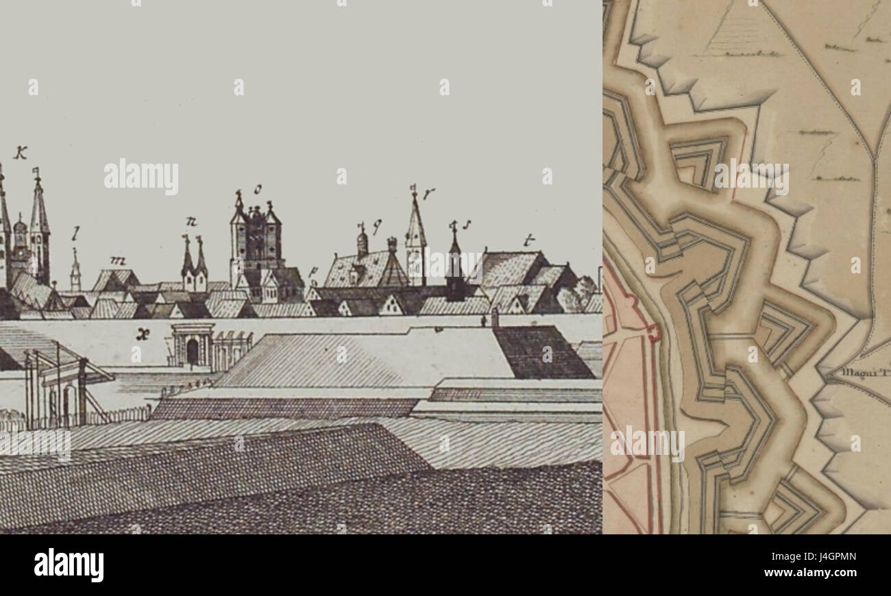 This title refers to a 18th-century map or plan of the fortifications ...