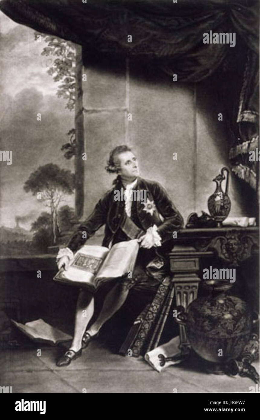 Sir William Hamilton by Sir Joshua Reynolds bw Stock Photo - Alamy