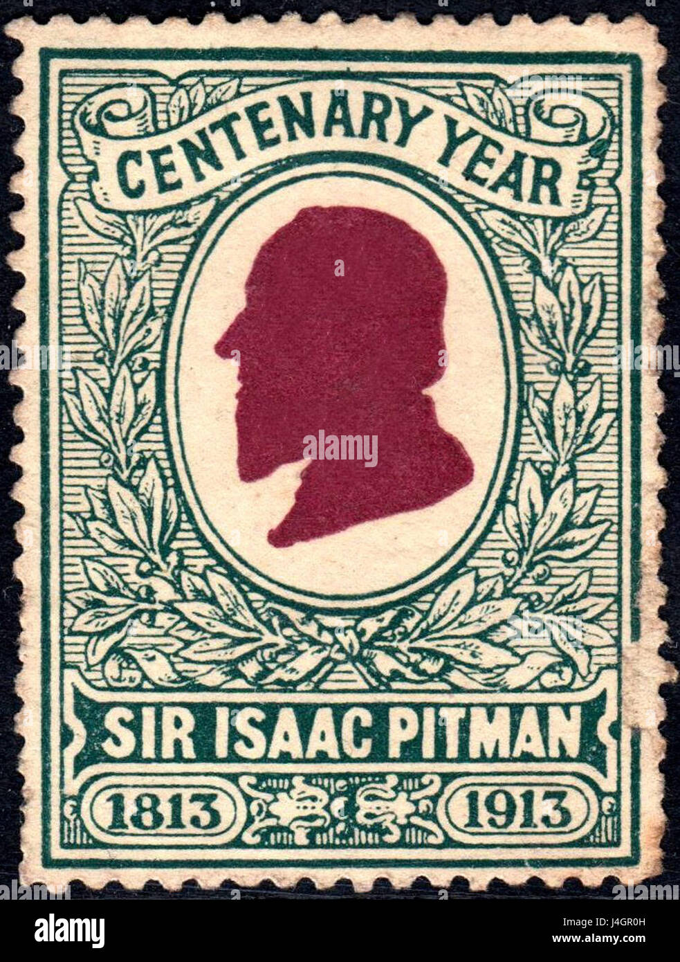 A stamp commemorating the centenary of Sir Isaac Pitmanâ€™s birth in ...