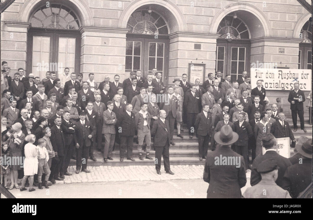SPD Coburg 1.Mai1932 Schlossplatz1 Stock Photo - Alamy