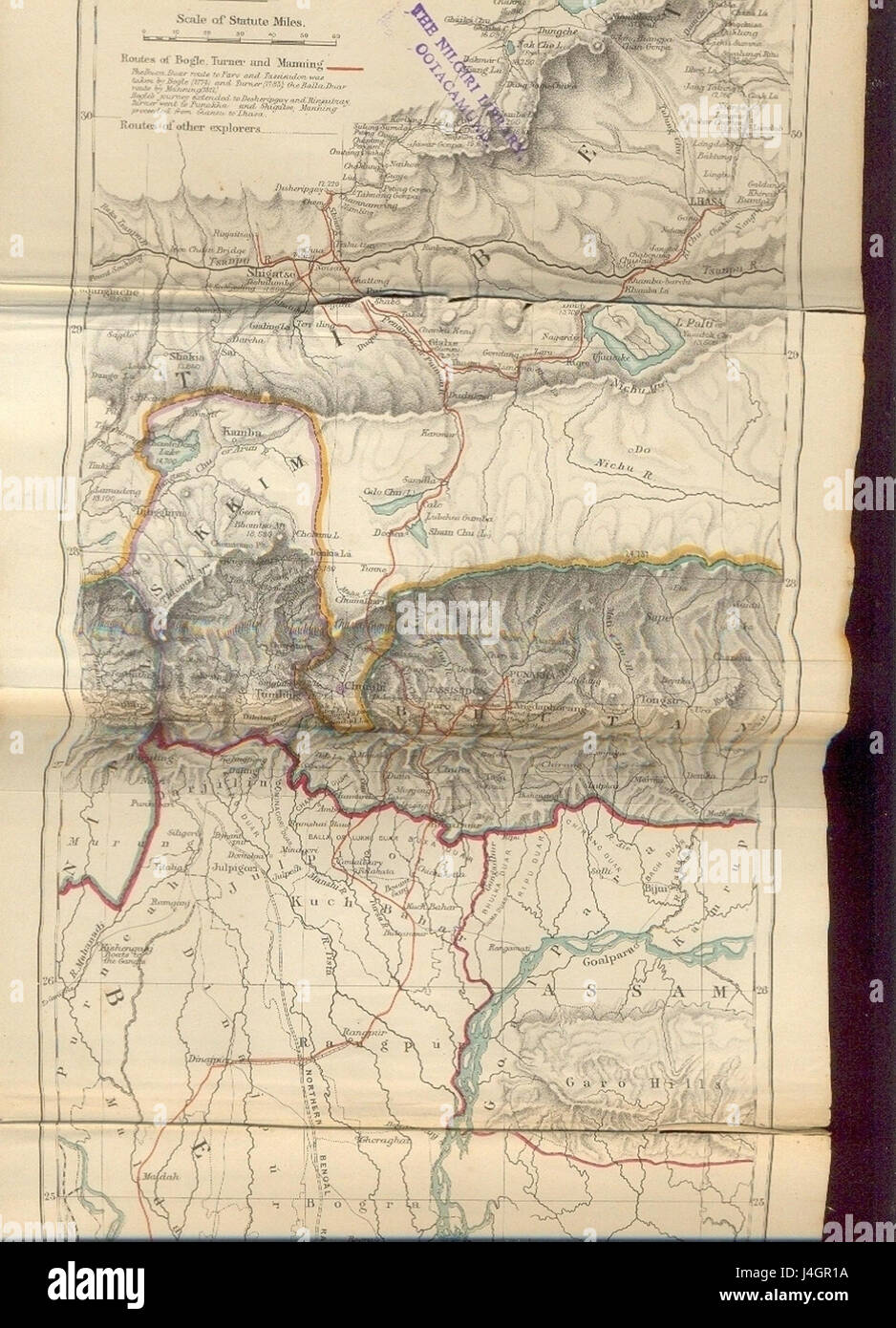 Map of sikkim hi-res stock photography and images - Alamy