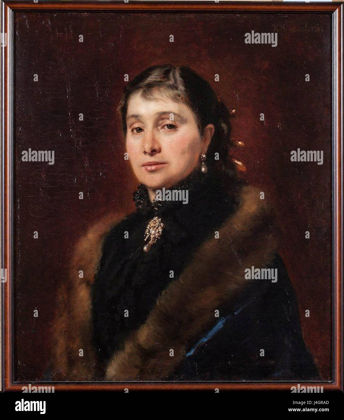 Rozalia Pavl. Polyakova by K.Makovskiy (1883, GIM Stock Photo - Alamy