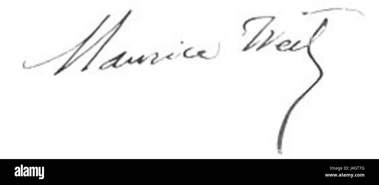 This image or document features the signature of Maurice Weil, a ...