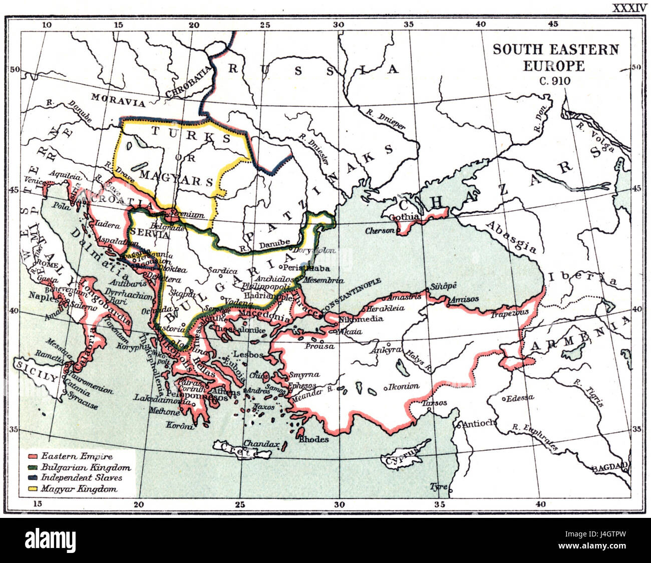 South eastern europe map hi-res stock photography and images - Alamy