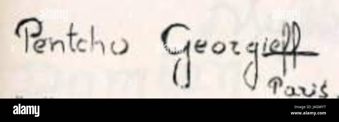 Signature Pencho Georgiev Stock Photo - Alamy