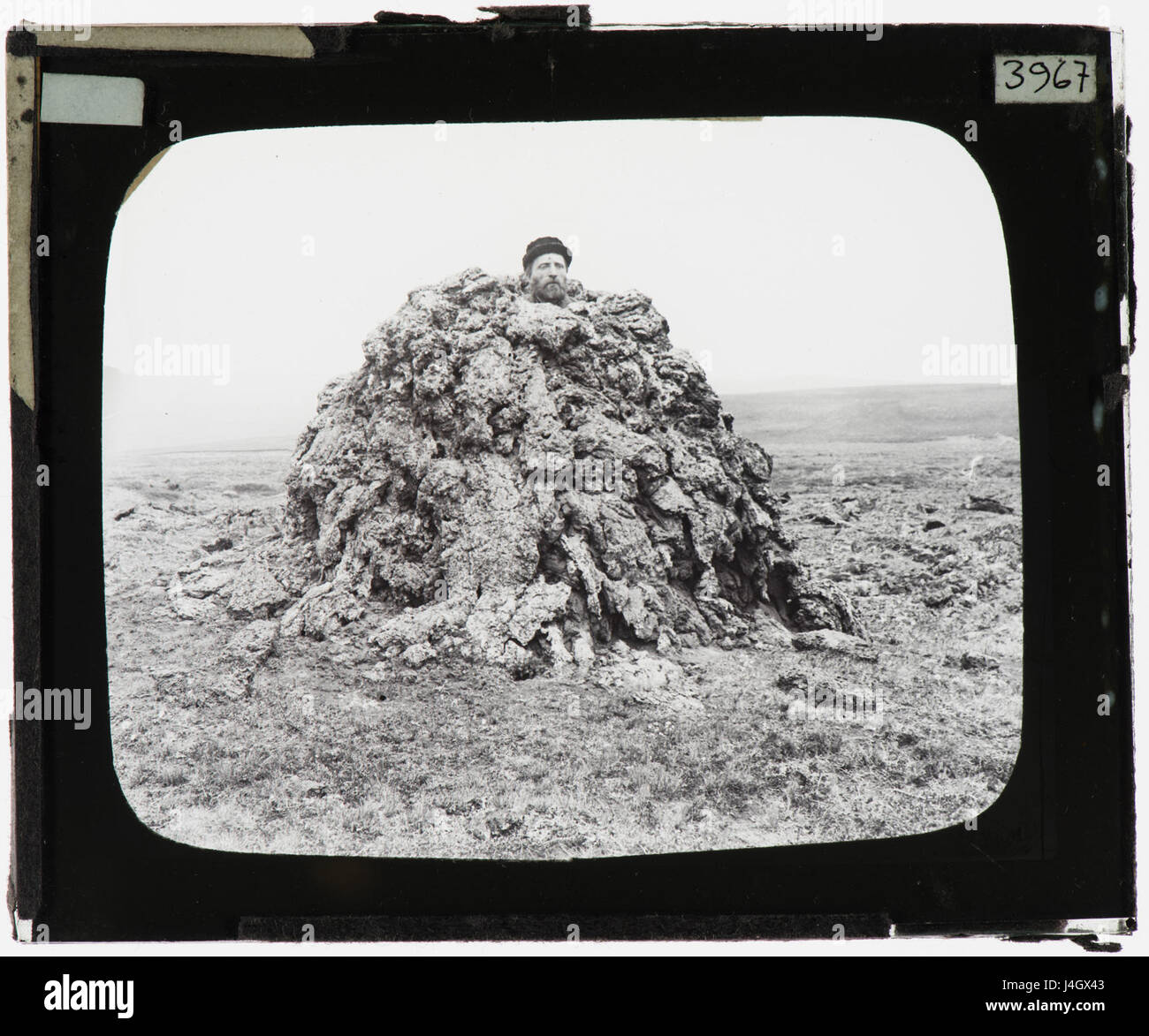 A spiracle, or breathing hole, near Laxamyri in Iceland, is captured in ...