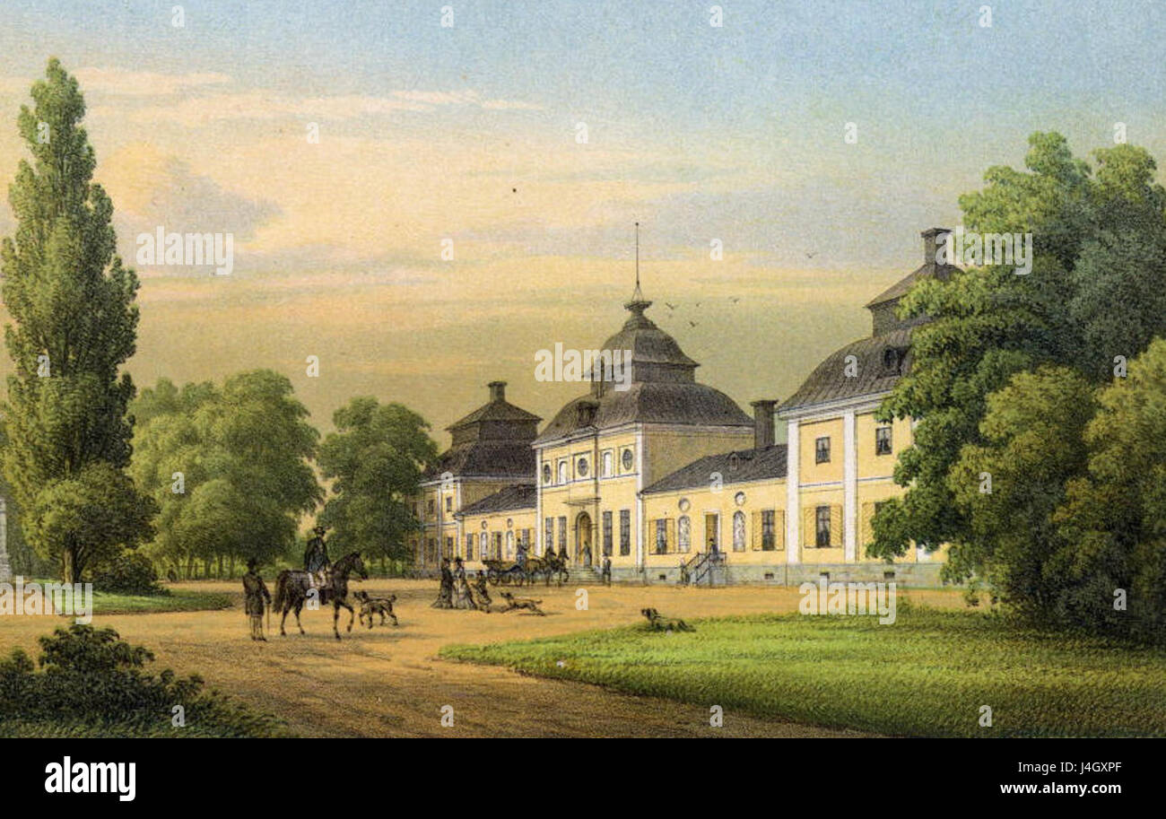 Runsa slott 1881 Stock Photo - Alamy