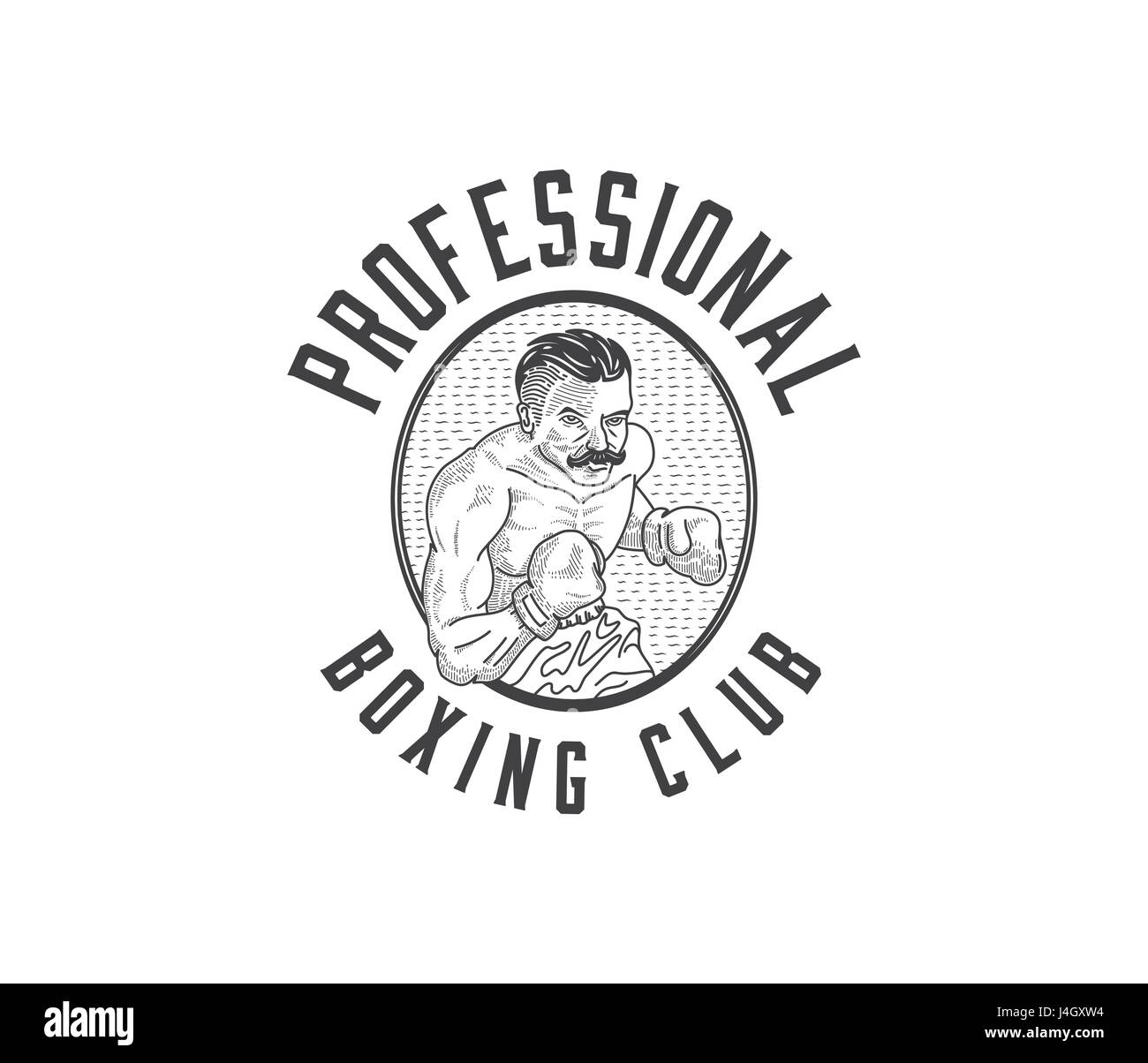 Vintage boxer portrait Stock Vector Images - Alamy
