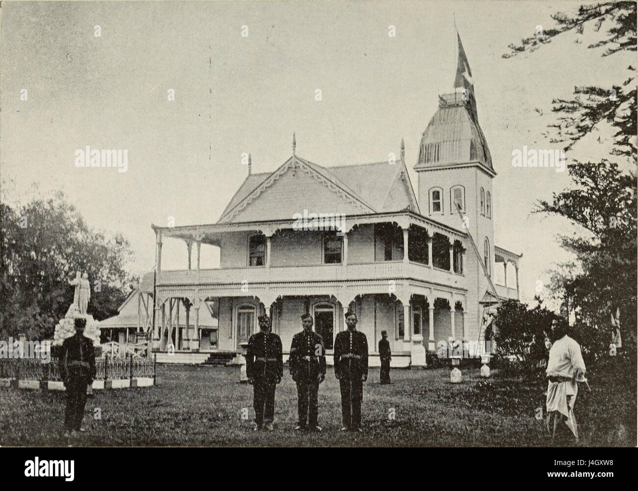 The Royal Palace of Tonga, captured in 1900, is a symbol of the ...