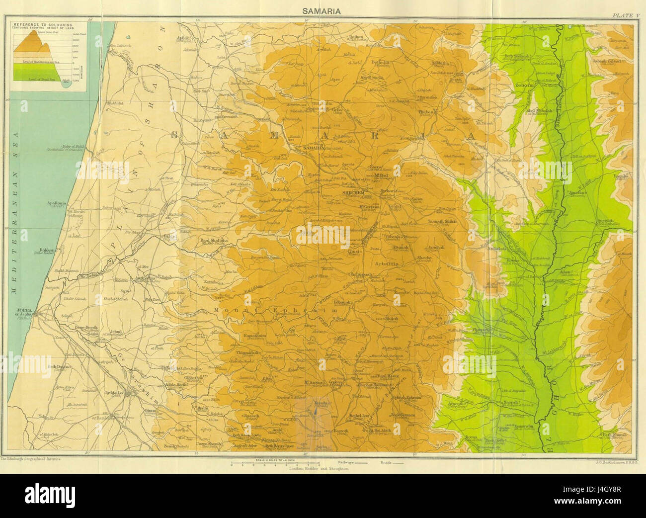 Samaria map hi-res stock photography and images - Alamy