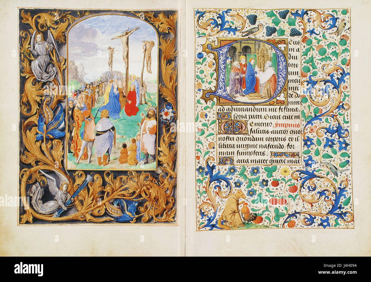 This is a medieval illuminated manuscript known as the Book of Hours of ...