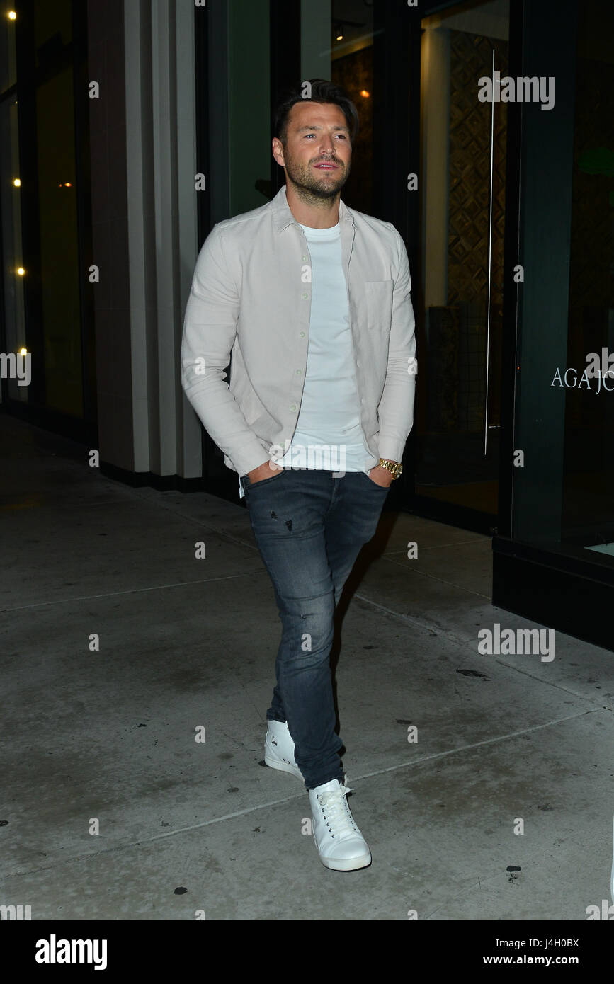 Mark Wright heads out for a seafood dinner at Catch Restaurant in Los ...