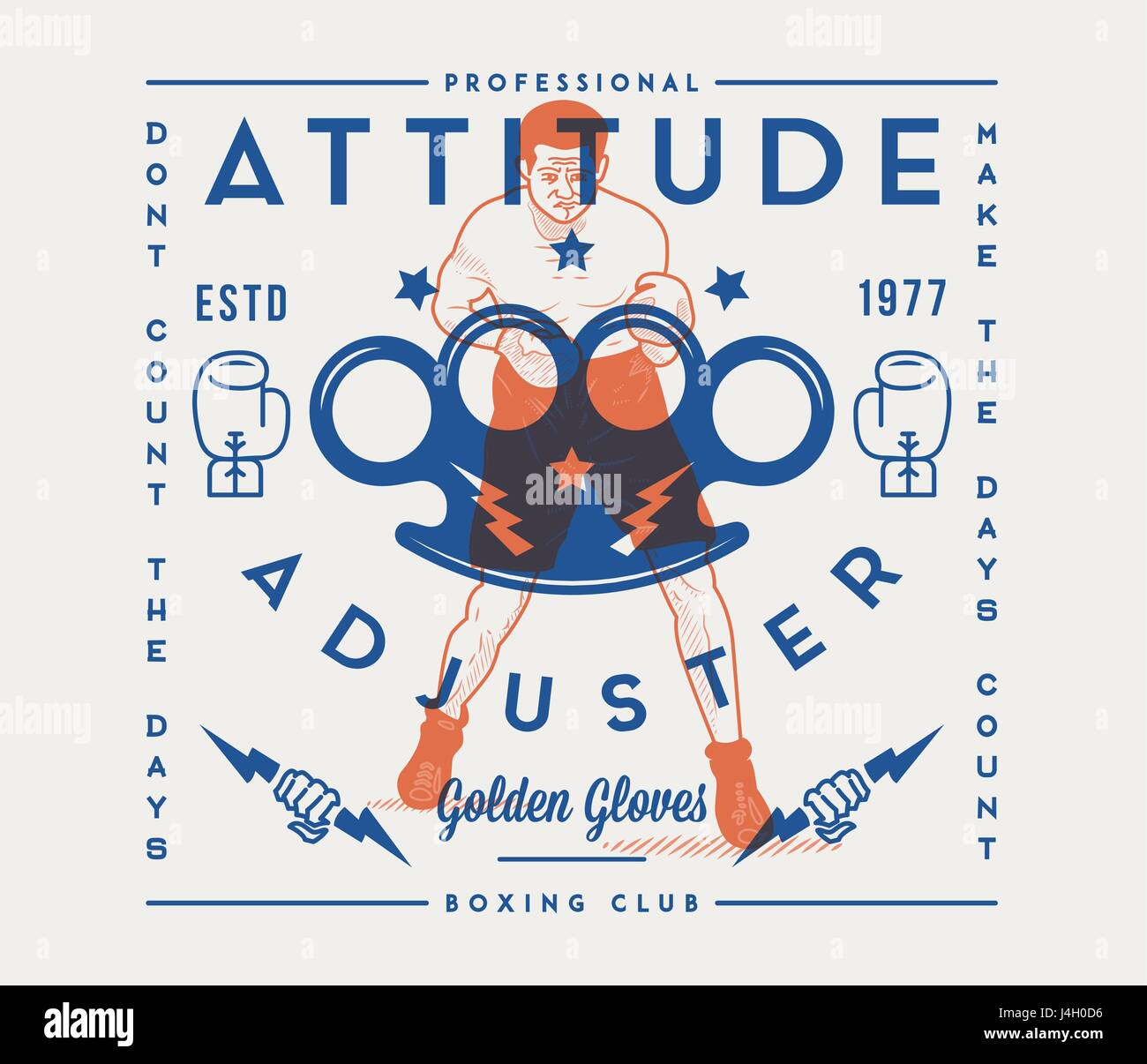 Boxer standing on guard Stock Vector Images - Alamy