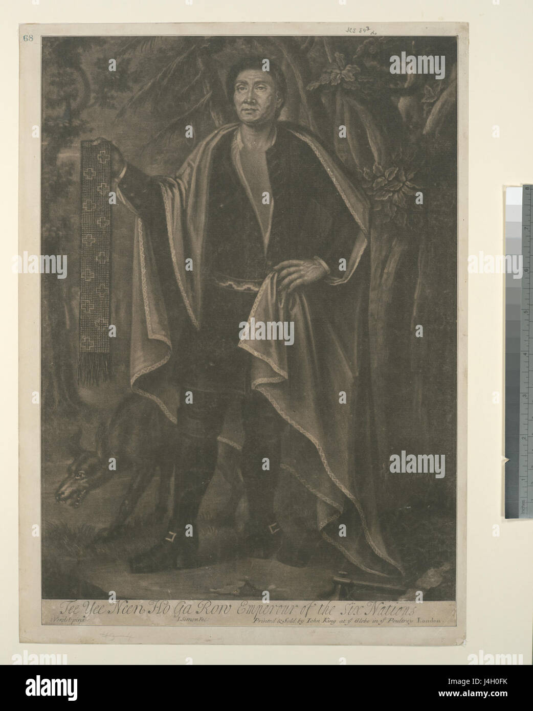 A historical depiction of Tee Yee Neen Ho Ga Row, an emperor of the Six ...