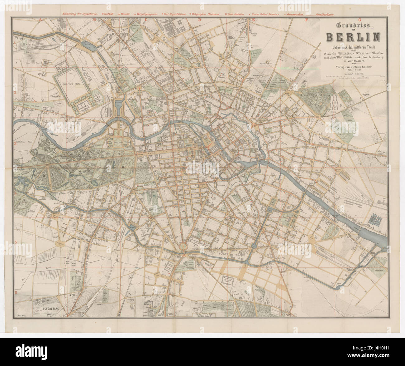 'Sineck Grundriss von Berlin 1871' refers to a detailed architectural ...