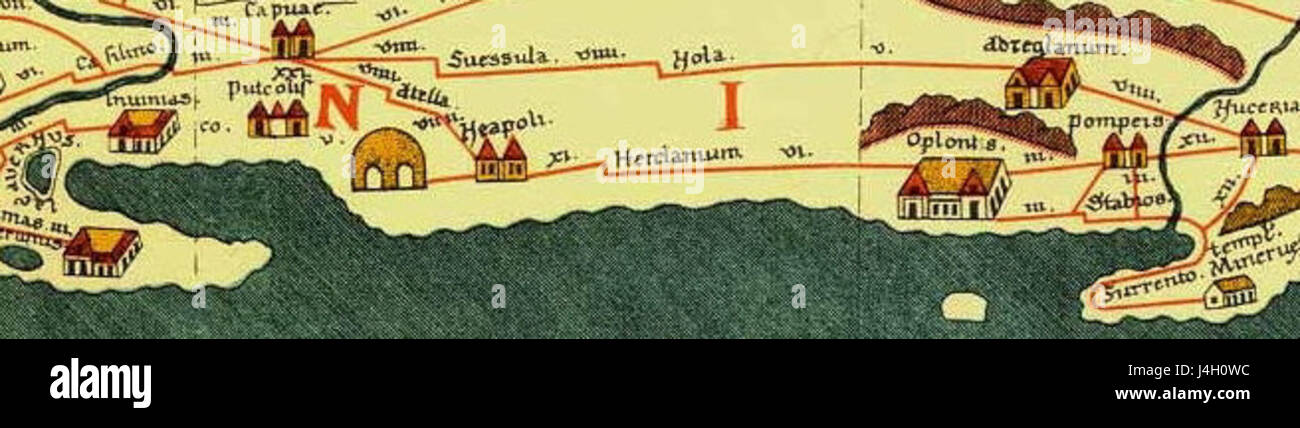 The Tabula Peutingeriana is an ancient Roman map showing the Roman ...