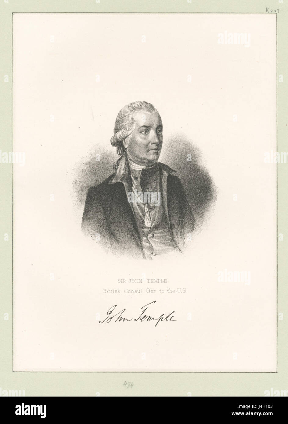 Sir John Temple was the British Consul General to the United States in ...