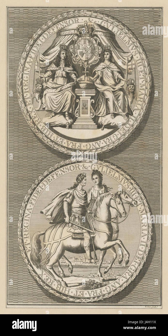 The Seal of William and Mary represents the royal emblem used during ...