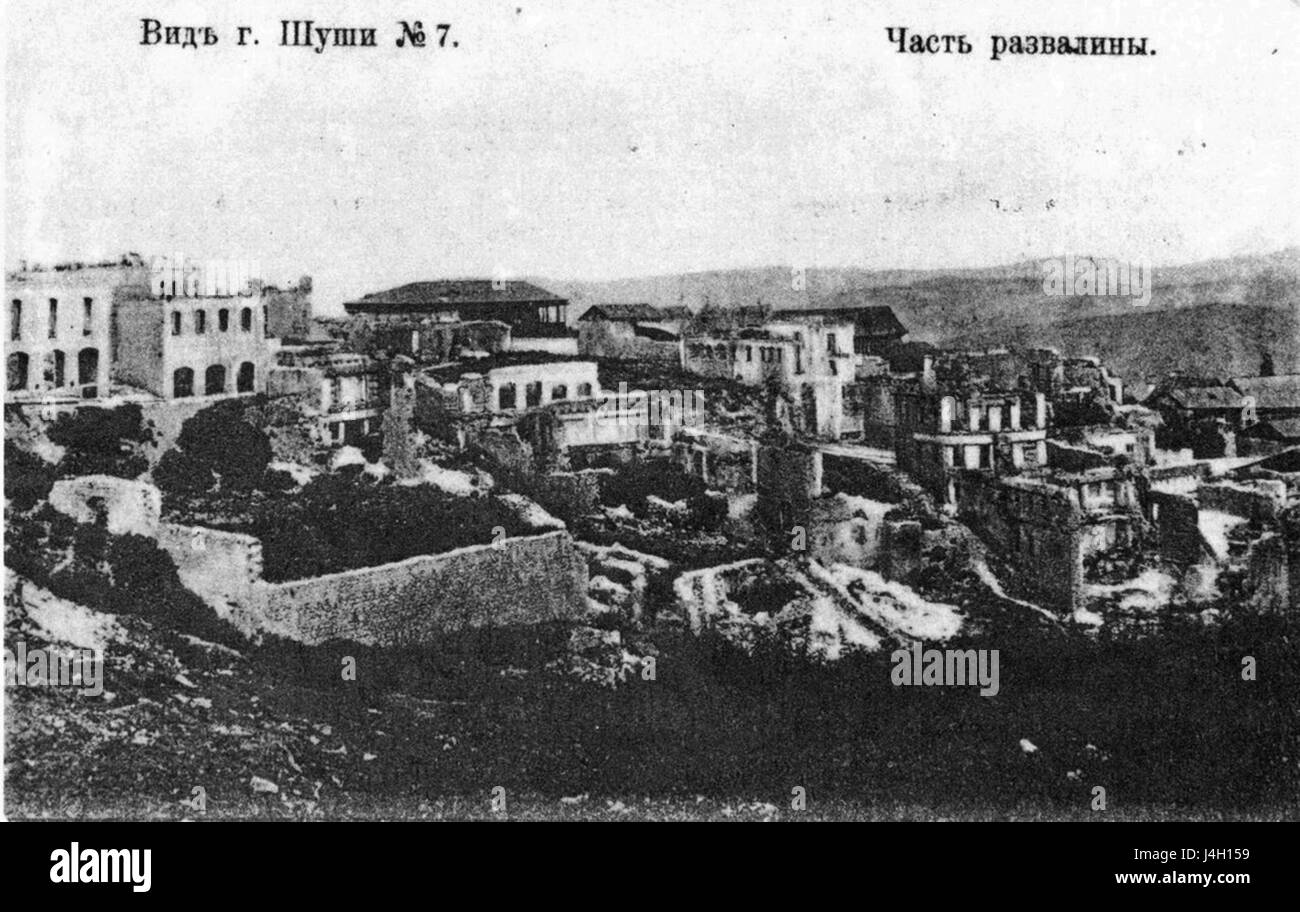 This image depicts the aftermath of the Shusha massacre from March 22 ...