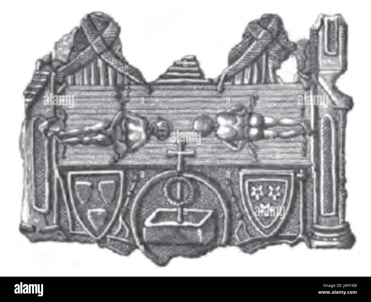 Shroud of Lirey Pilgrim Badge Stock Photo - Alamy