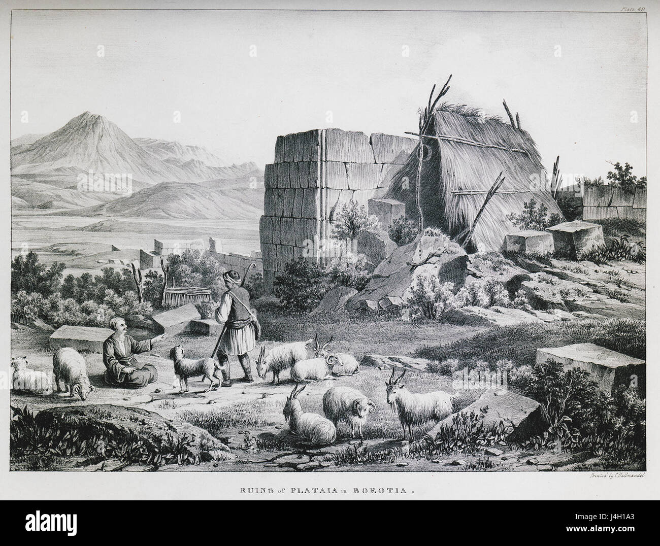 The ruins at Plataia in Boeotia are remnants of an ancient Greek city ...