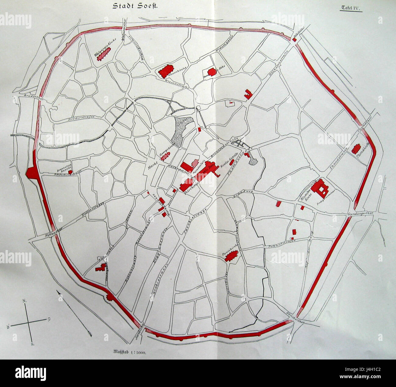 The Soest Plan from 1905 is a historical map of the town of Soest ...