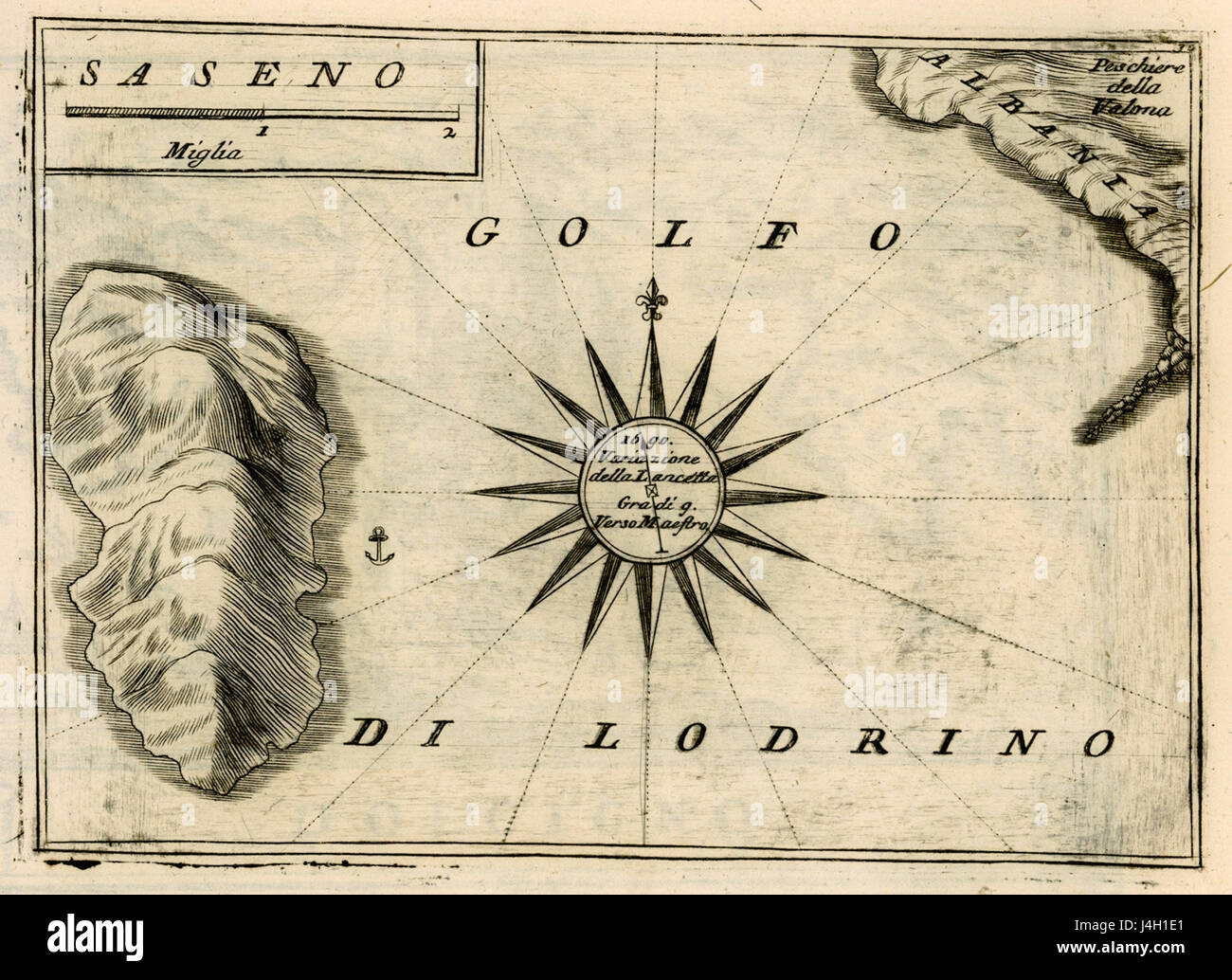 Saseno Coronelli's 1688 work refers to a detailed map created by the ...