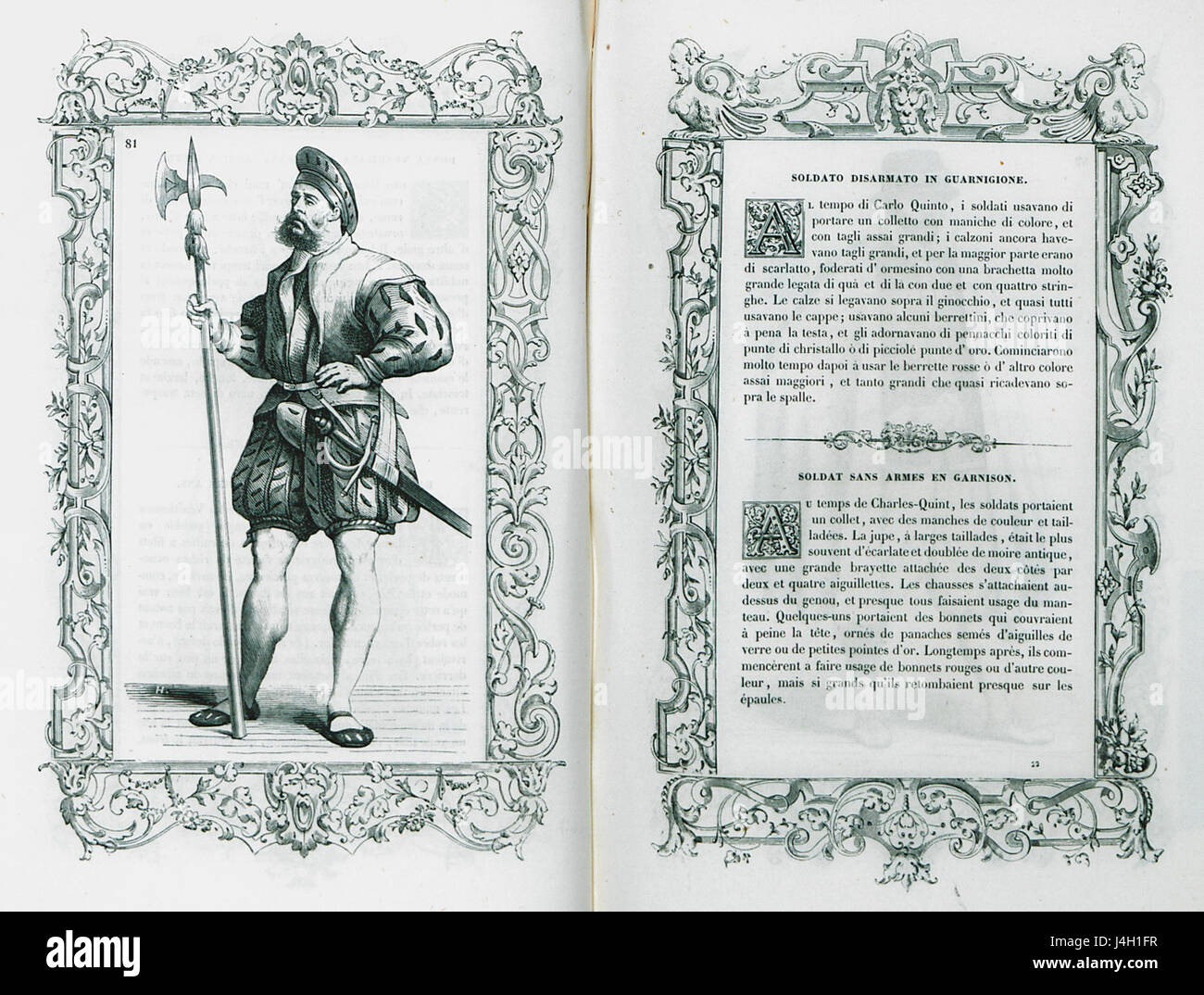 This 1860 image by Cesare Vecellio depicts an unarmed soldier in ...