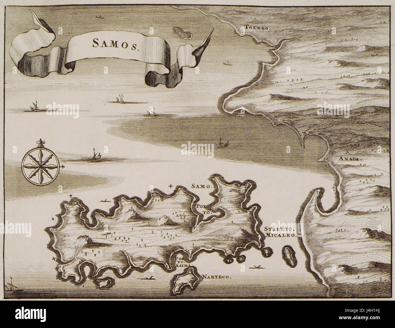 Samos map hi-res stock photography and images - Alamy