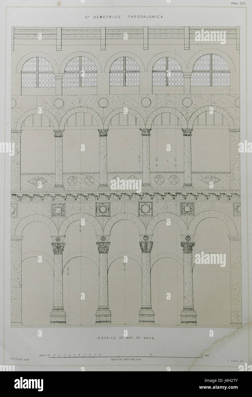 A detailed representation of the Bay of Nave inside the Church of St ...