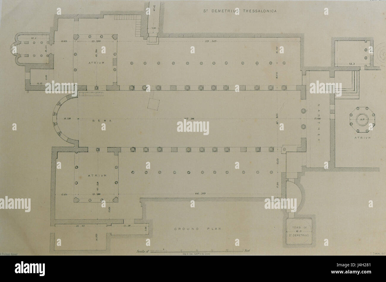 This ground plan by Charles Texier, created in 1864, illustrates the ...
