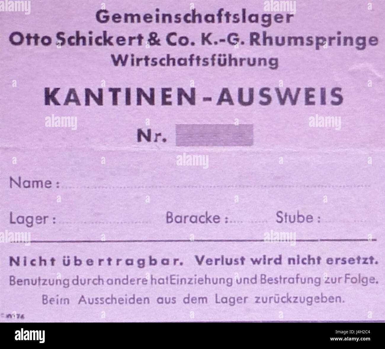 The Schickertw. Ausweis is a historical document related to the ...