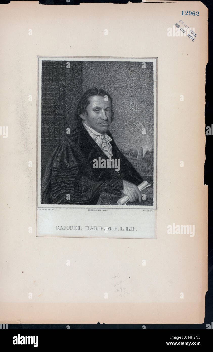 Samuel Bard, M.D., L.L.D (NYPL Hades 255508 431415 Stock Photo - Alamy