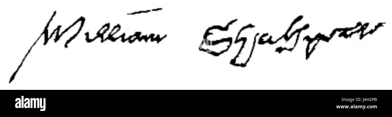 A signature attributed to William Shakespeare, one of the most ...