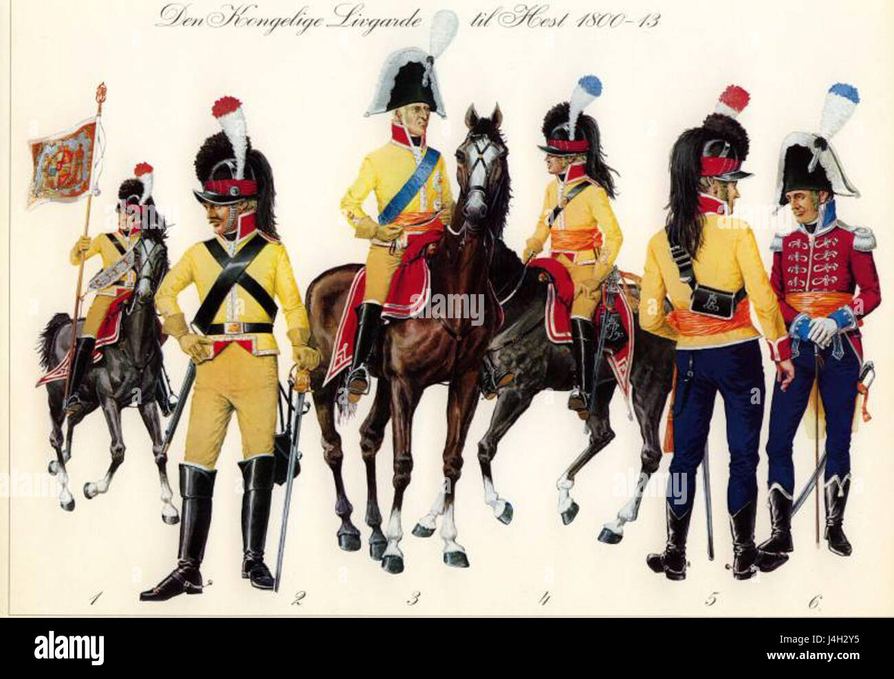 Royal Danish Horse Guards uniforms Stock Photo - Alamy