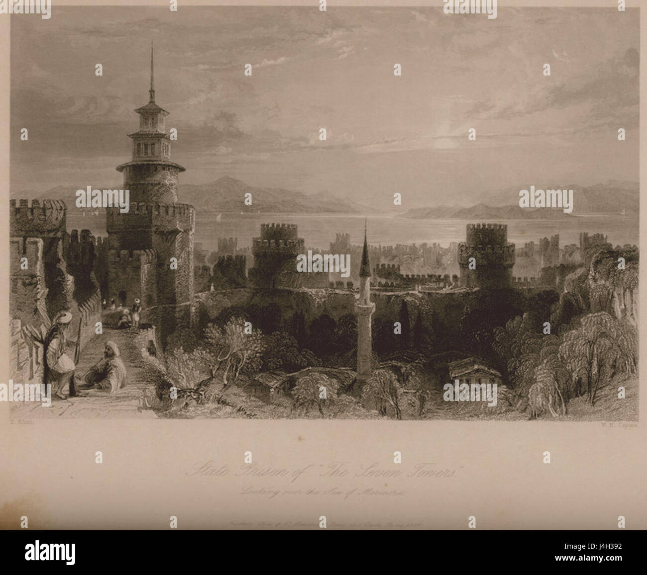 This image depicts the State Prison of the Seven Towers, as seen from ...