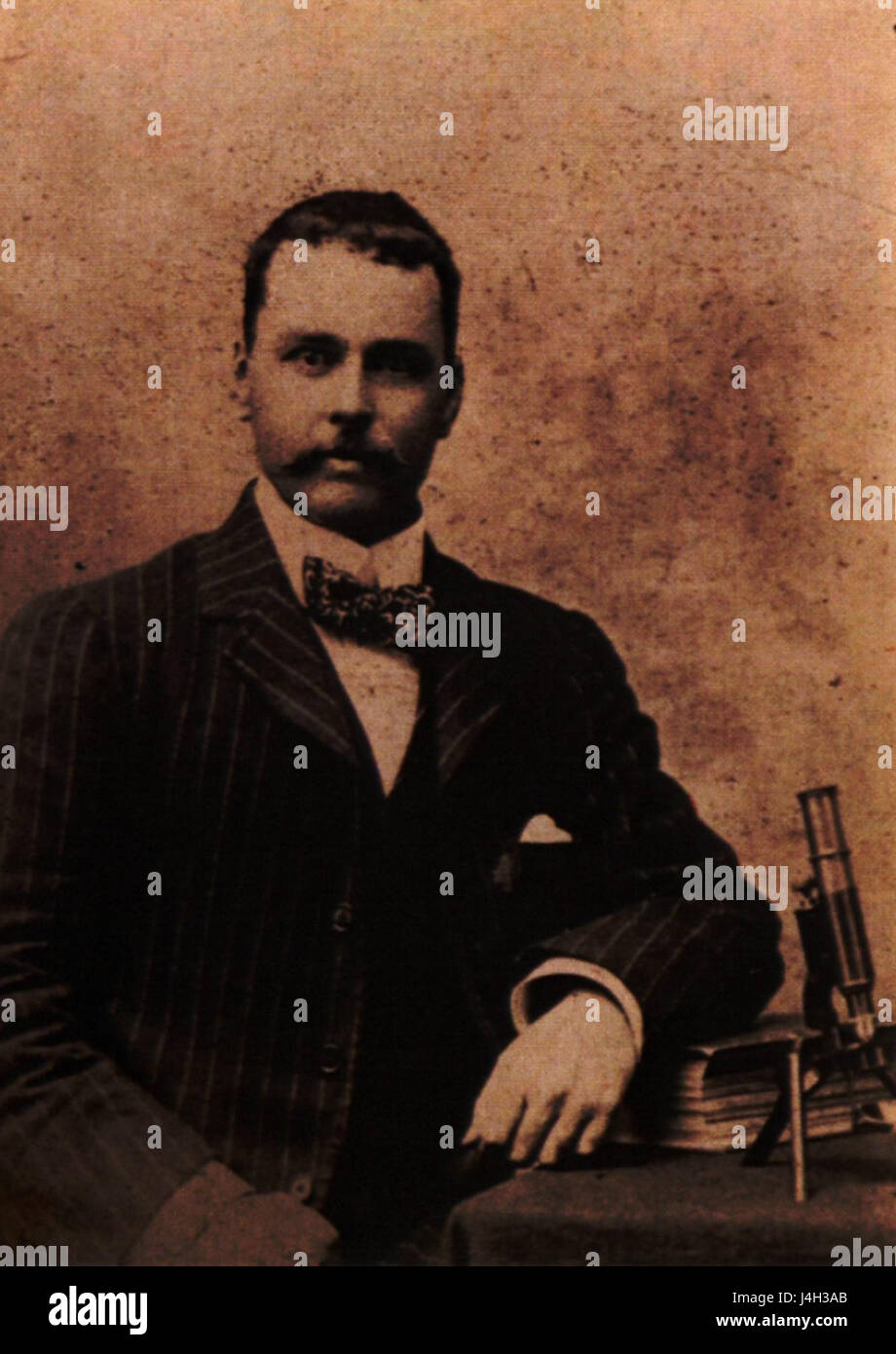 Sir Ronald Ross in Darjeeling with his diagnostic microscope that he ...