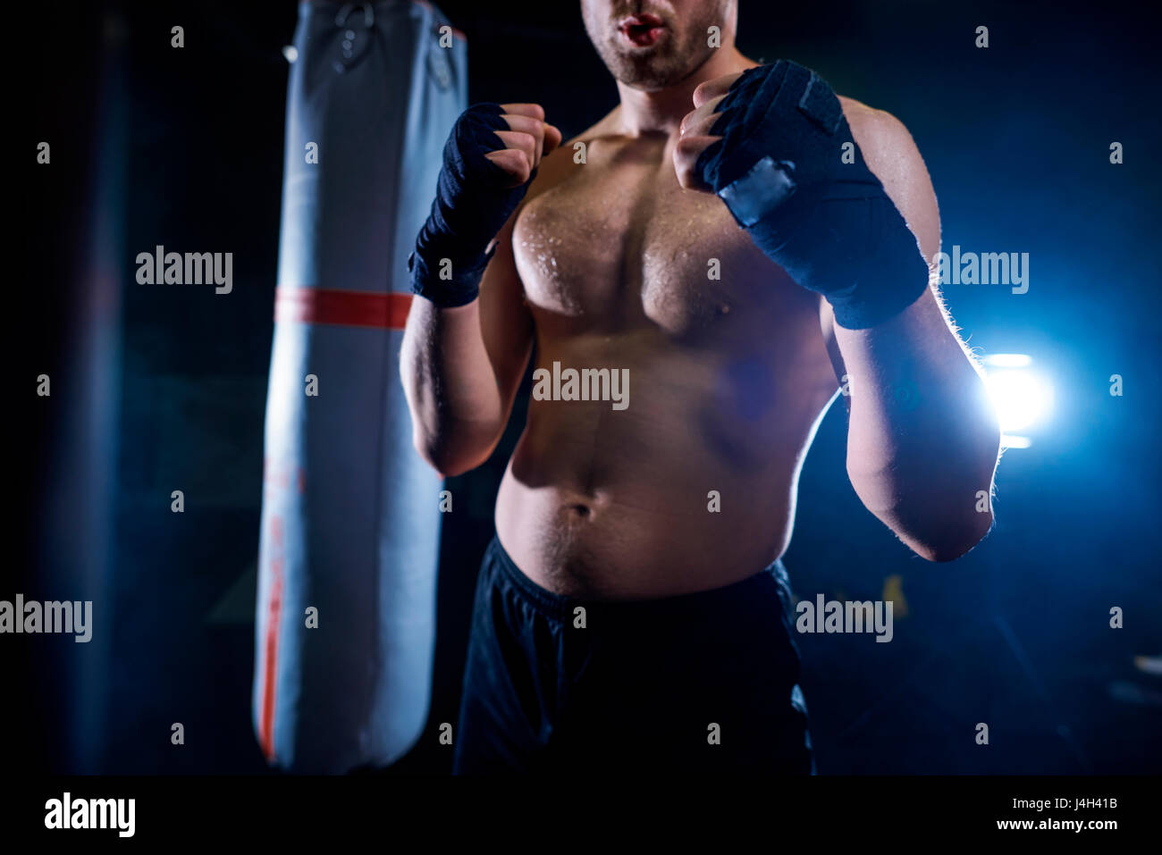 Keep your guard up man Stock Photo - Alamy