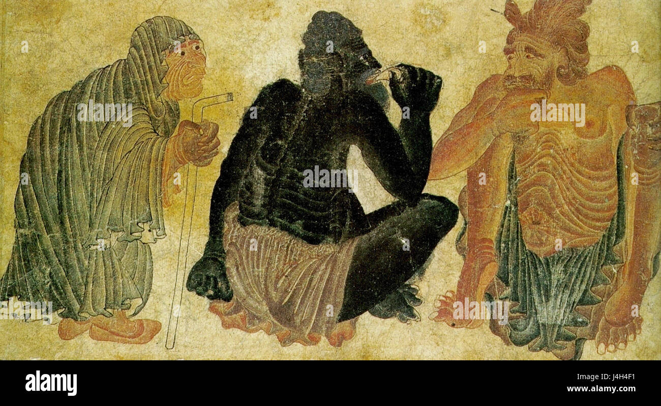 This 15th-century manuscript, attributed to Siyah Qalem, depicts a ...