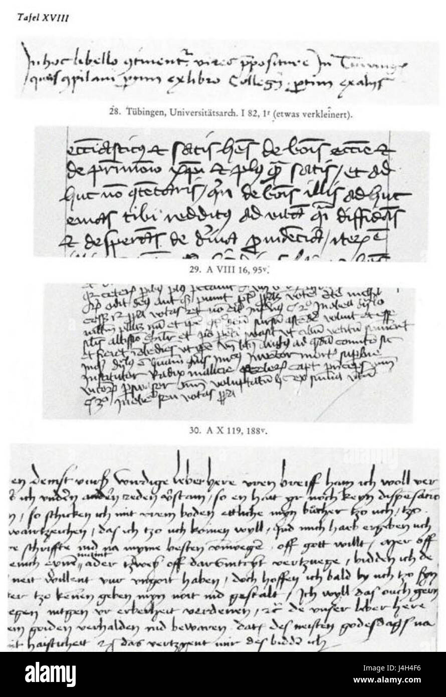 'Schriftproben Basel' refers to manuscript samples from Basel ...