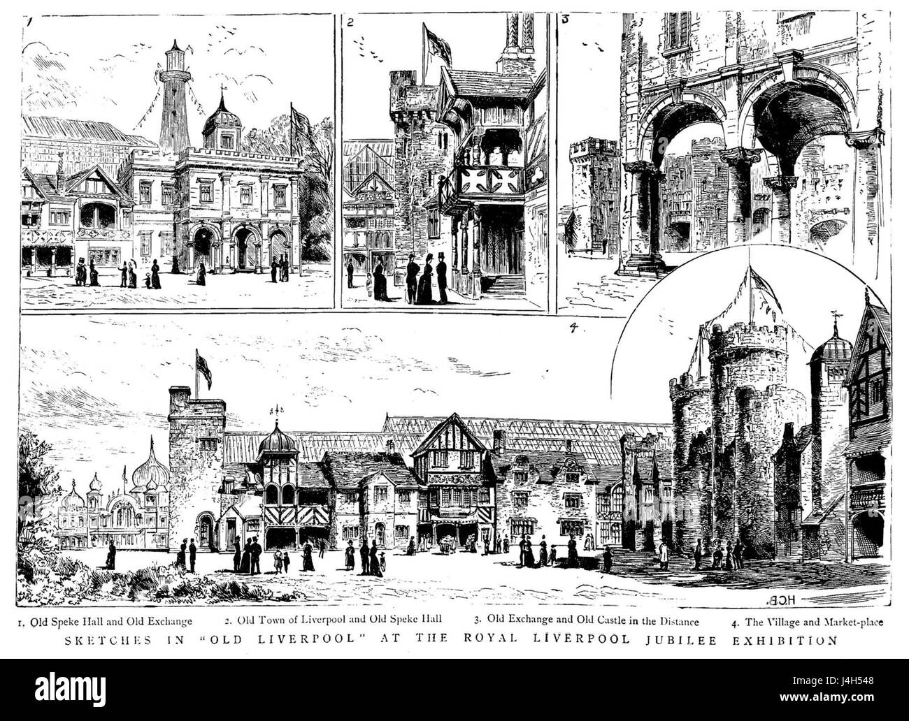 Sketches in Old Liverpool at the Royal Liverpool Jubilee Exhibition ...