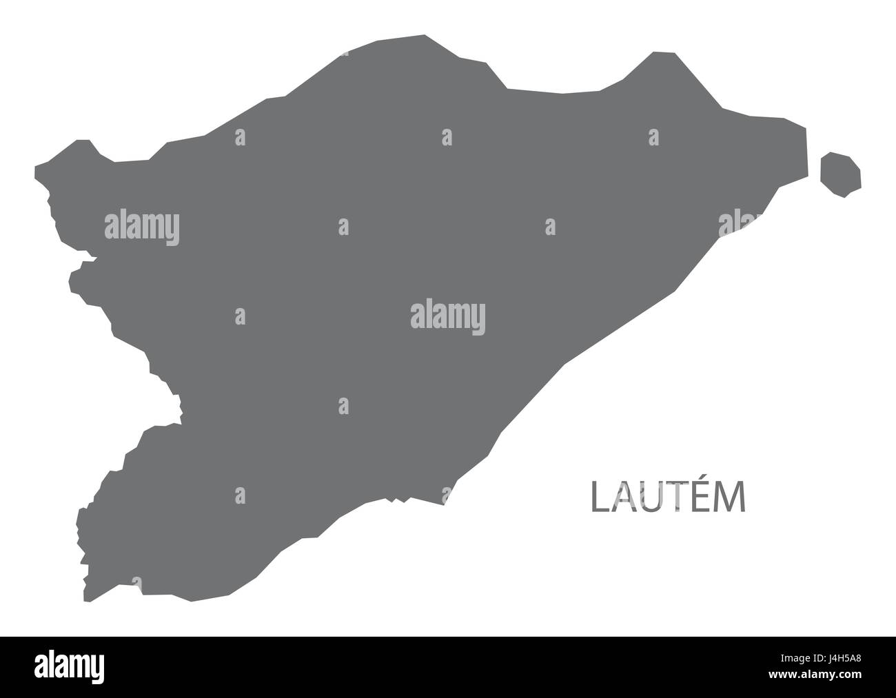 Lautem East Timor map grey illustration silhouette Stock Vector Image ...